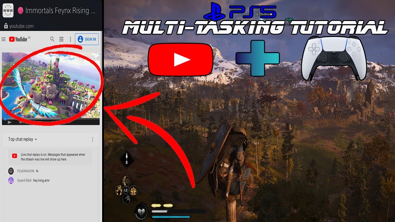 How To Watch YouTube And Play Games Multi Task PS5 - YouTube