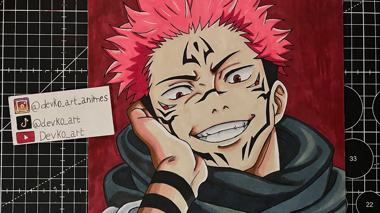 JUJUTSU KAISEN | Drawing Sukuna | Time-lapse - YouTube