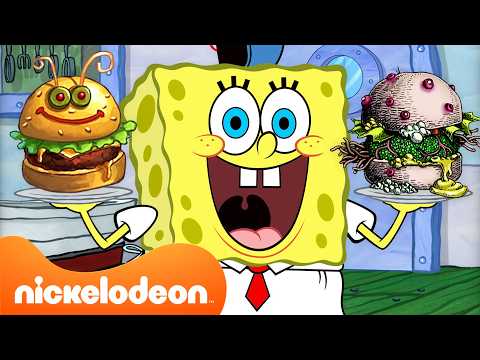 SpongeBob | SpongeBobs leckerste & ekligste Krabbenburger! 😋🤢 | 90 Minuten | Nickelodeon Deutschland