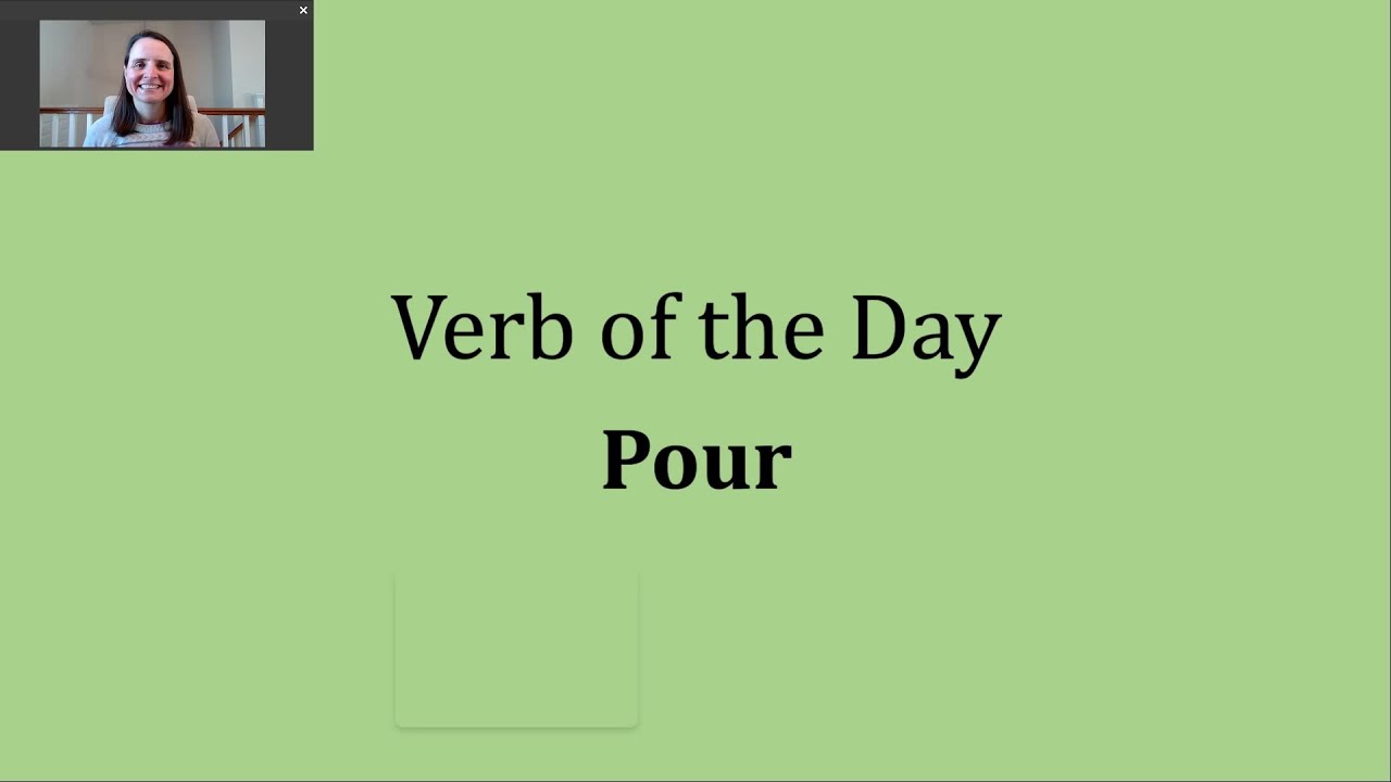 Verb of the Day - Pour - YouTube