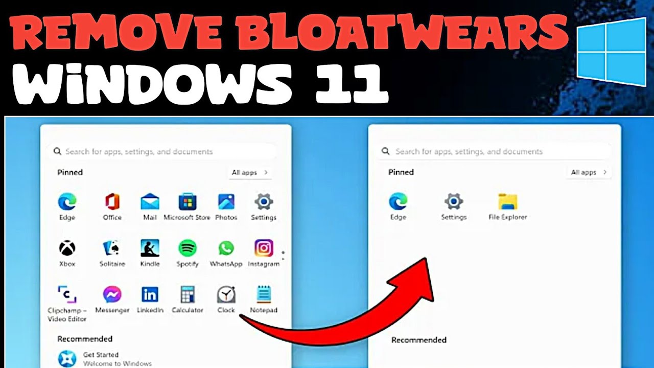 Remove Bloatwears From Windows 11 || Debloat Windows 11 || Clean ...