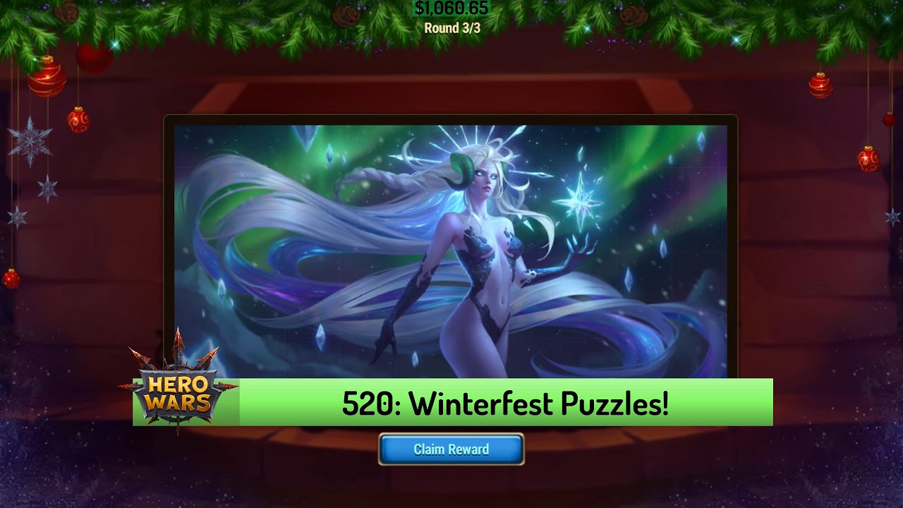 Let's Play Hero Wars 520: Time to Do The Winterfest Puzzles and Mini ...