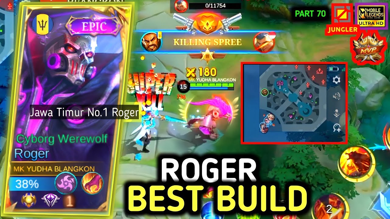 ROGER BEST BUILD || ROGER TOP GLOBAL || TUTORIAL ROGER TERBARU || BUILD ...