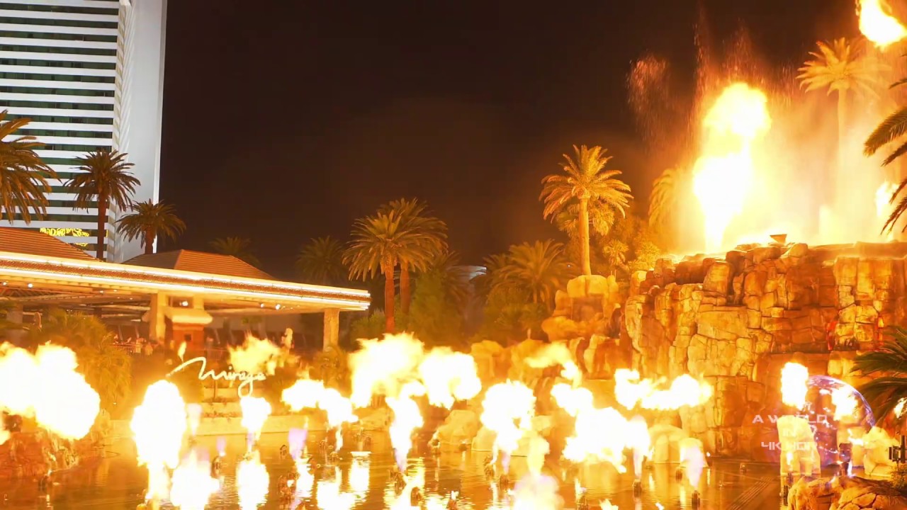 Mirage Volcano Show at Las Vegas - 4K HDR - YouTube