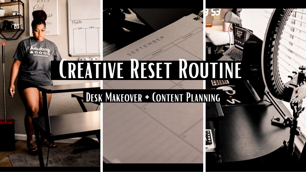 My Creative Reset Routine | Reorganizing my Desk Setup for Content ...