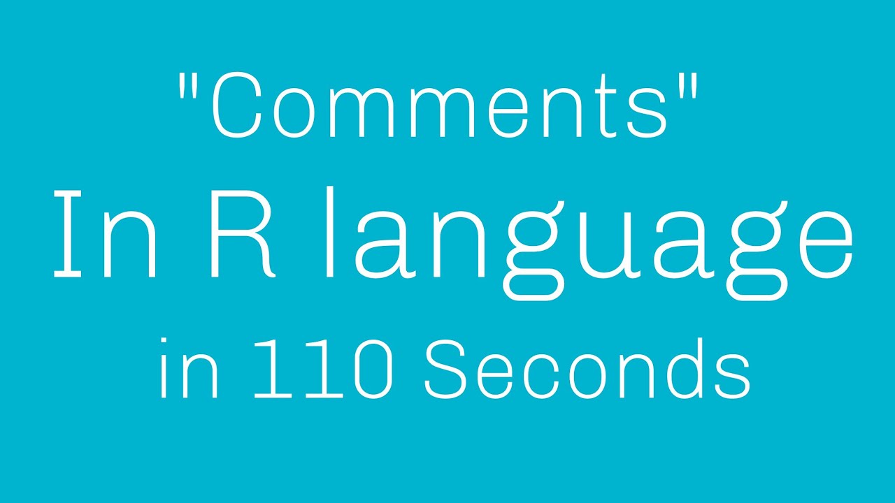 "Mastering Comments in R Studio" - YouTube