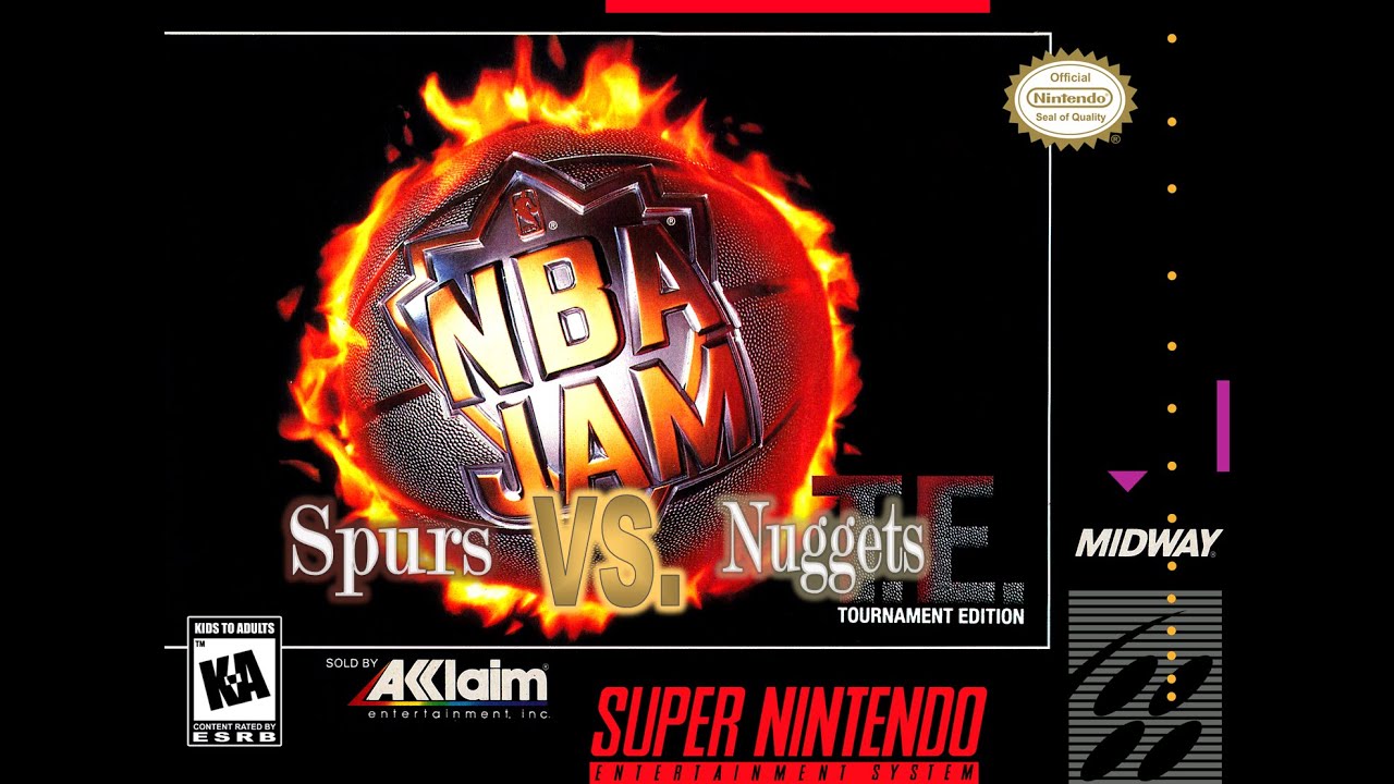 NBA Jam T.E. [SNES] San Antonio Spurs Vs Denver Nuggets - YouTube