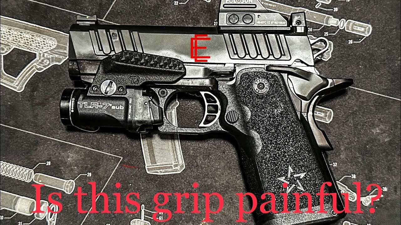 Staccato CS, grip modification. - YouTube