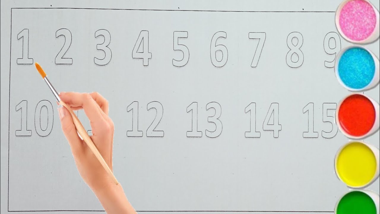 Numbers and Colors Learning|@Colouribg with Colours|How to Write ...