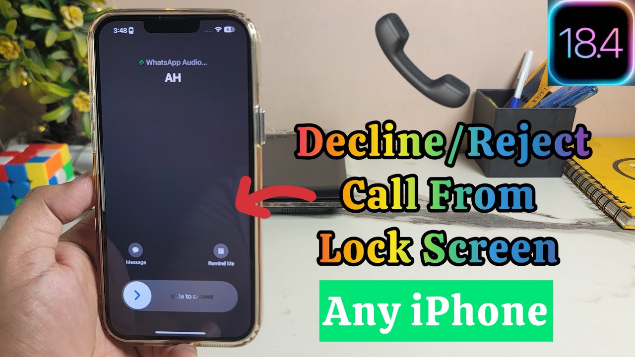 How to Decline Incoming Calls From the Lock Screen on ANY iPhone! - YouTube