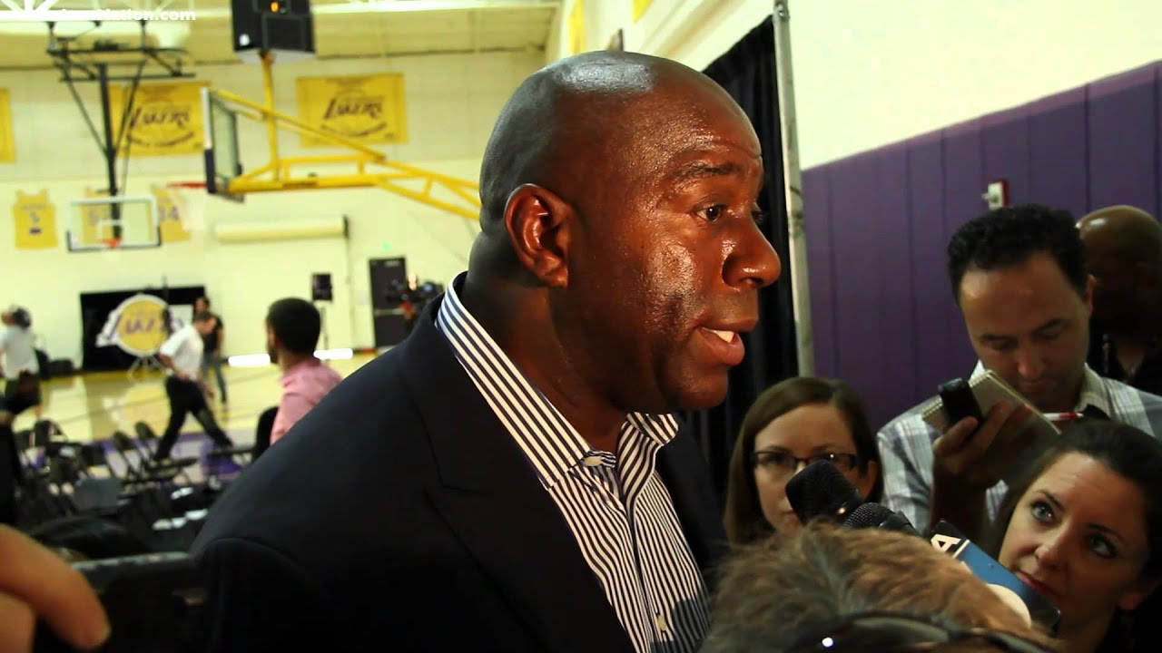 Magic Johnson Reacts To Clippers, Donald Sterling Ruling - YouTube