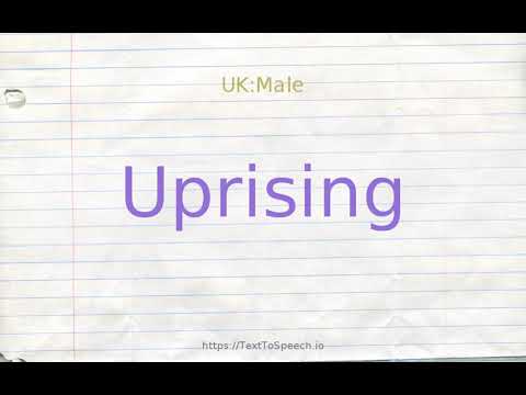 How to pronounce uprising - YouTube