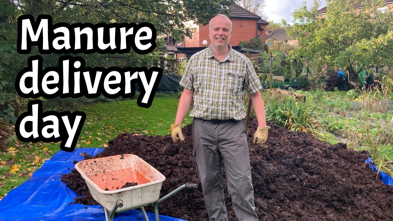 Massive delivery of well rotted manure for our ‘No Dig’ plots - YouTube