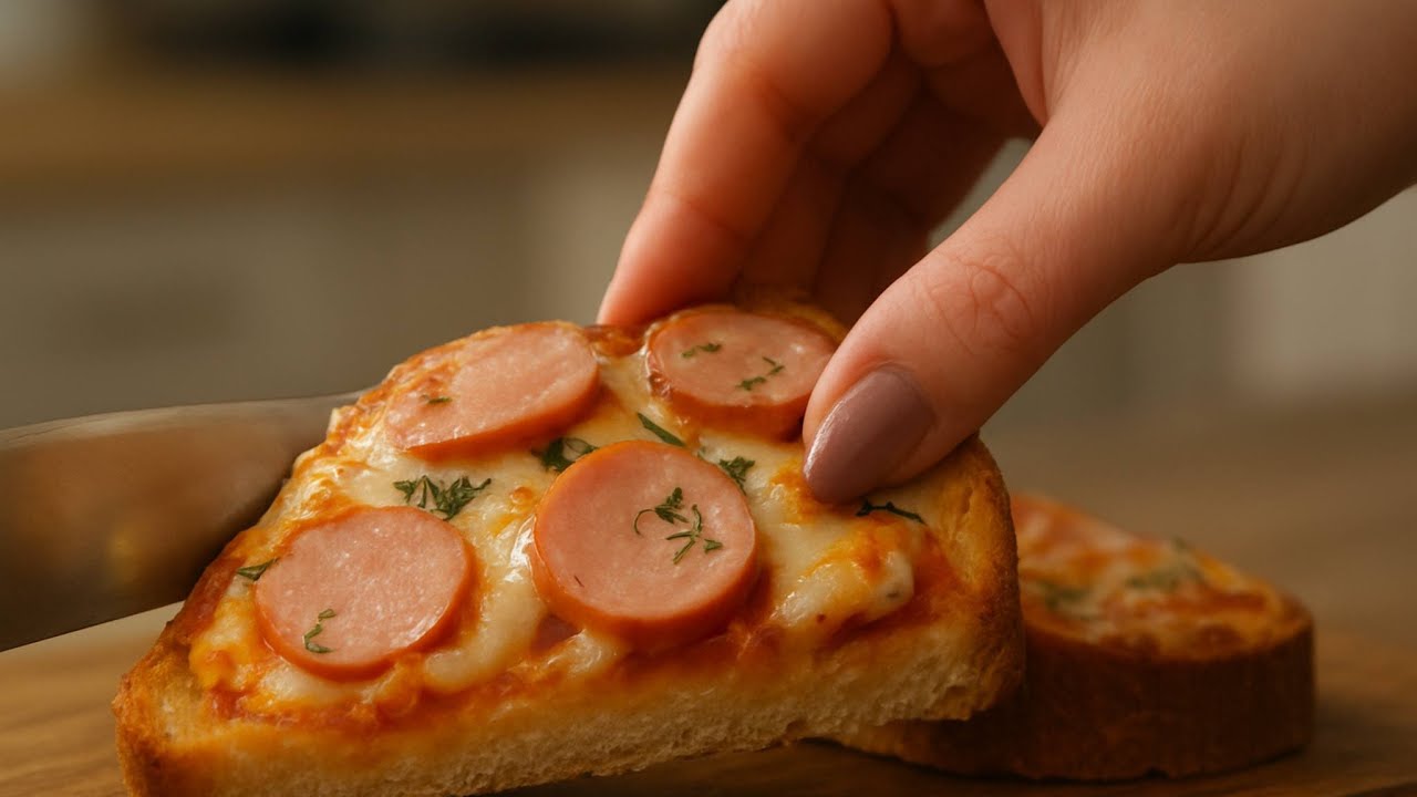 Toastbrot-Pizza: Käse, Schinken, Wurst – Eine super einfache Pizza ...