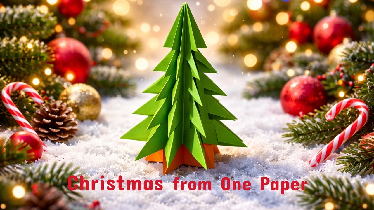 Christmas Origami Tree Tutorial | Easy Paper Folding - YouTube