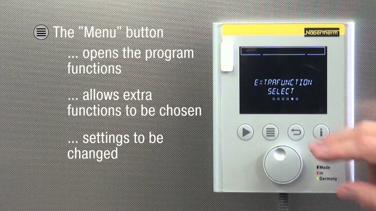 Nabertherm 400 Series Controller Basics (includes B400 and C440) - YouTube