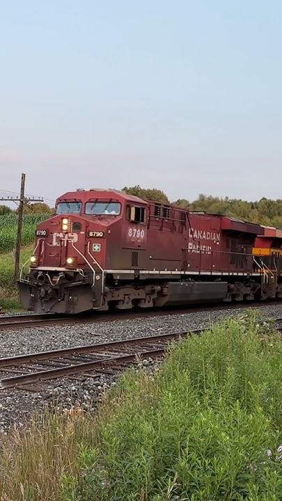 CP 8790 LEADS FAST TRAIN #train #railfan #shorts - YouTube