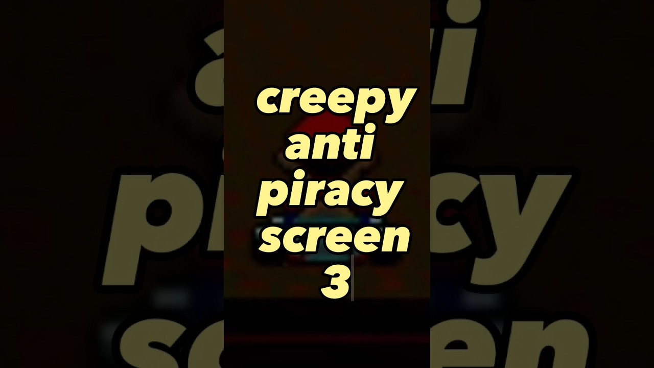 CREEPY ANTI PIRACY SCREEN 3 #creepy #scary #antipiracy #VIDEOGAMES # ...