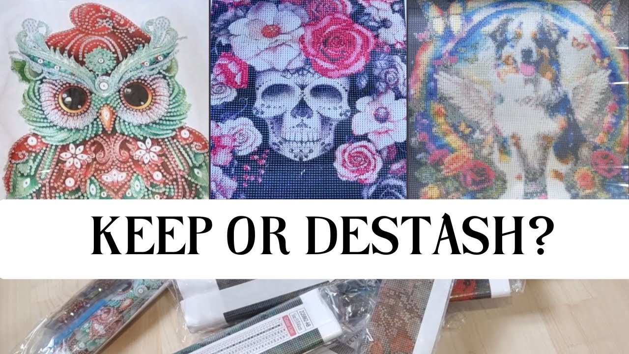 DESTASH diamond paintings!! PART 2 - YouTube