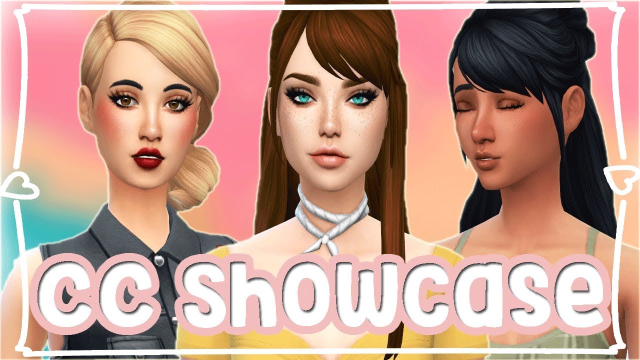 The Sims 4 CC Showcase #18 - Hairs, Makeup, Skins + More! - YouTube