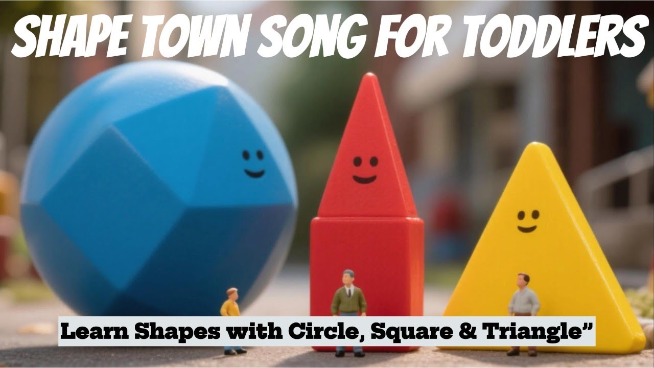 Shape Town Song for Toddlers 🎶 | Circles, Squares, Triangles & More ...