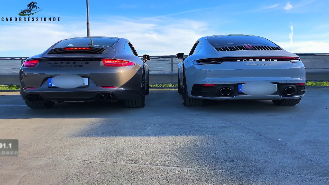 Porsche 991.1 vs. Porsche 992 Motor Start & Sound | Carobsessionde ...