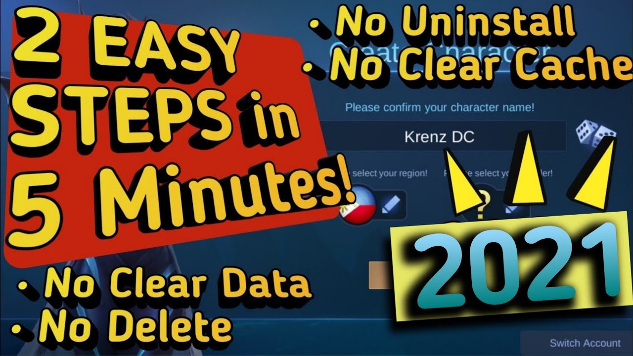 HOW TO CREATE NEW ACCOUNT IN MOBILE LEGENDS BANG BANG 2021 (MLBB) - YouTube