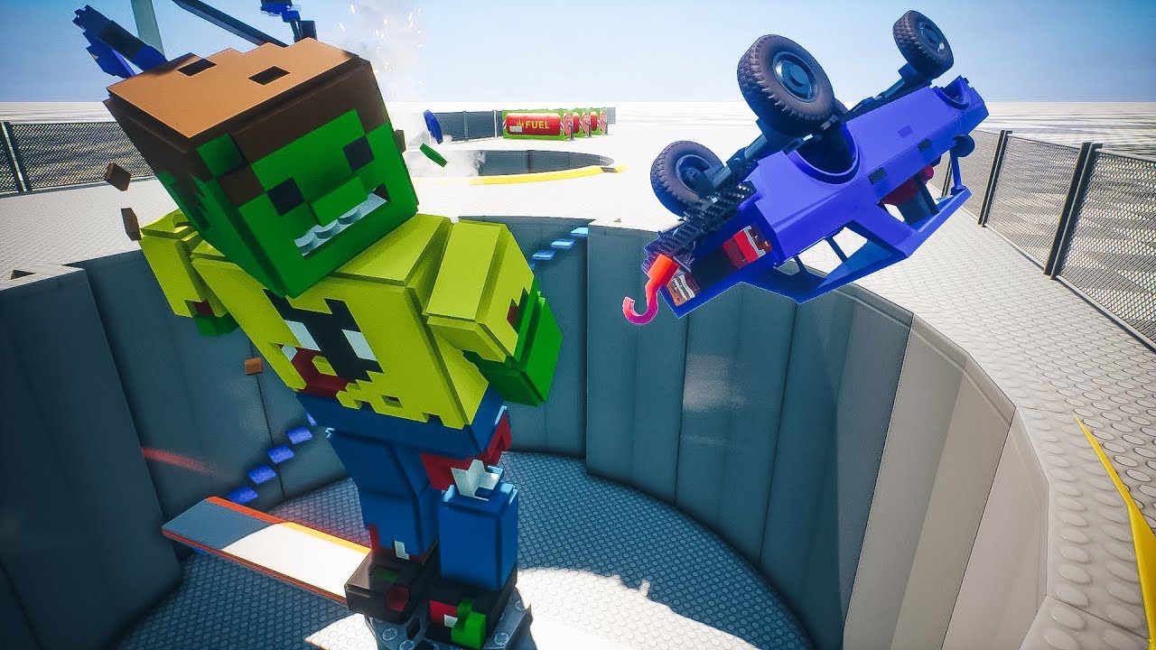 Shredding Lego Ragdolls with Cars | Brick Rigs - YouTube