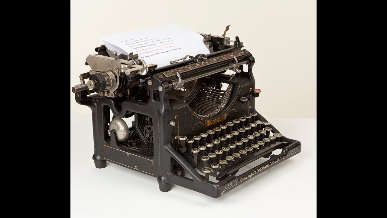 1927 Underwood 5 Typewriter - YouTube