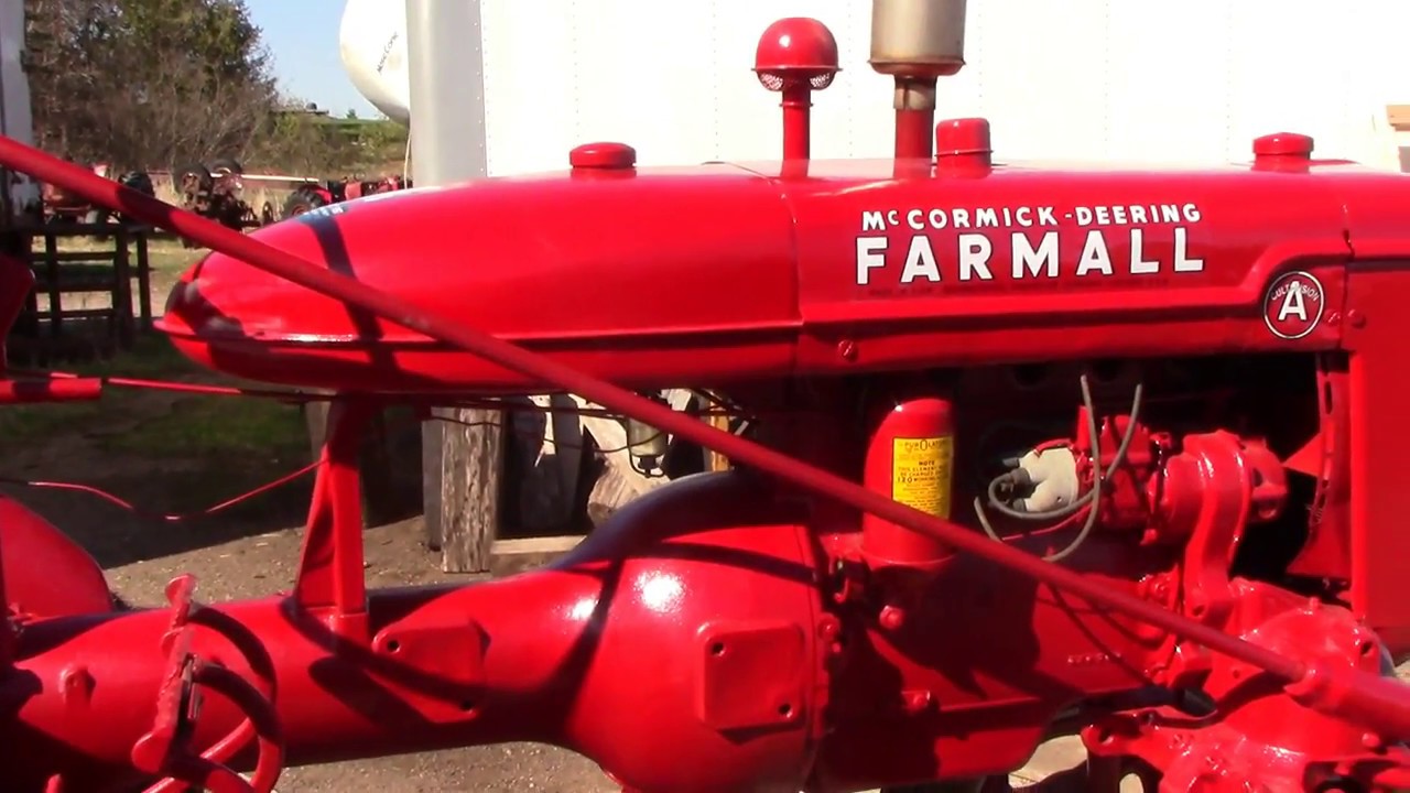 Consecutive serial number 1940 Farmall As, Finishing touches. - YouTube