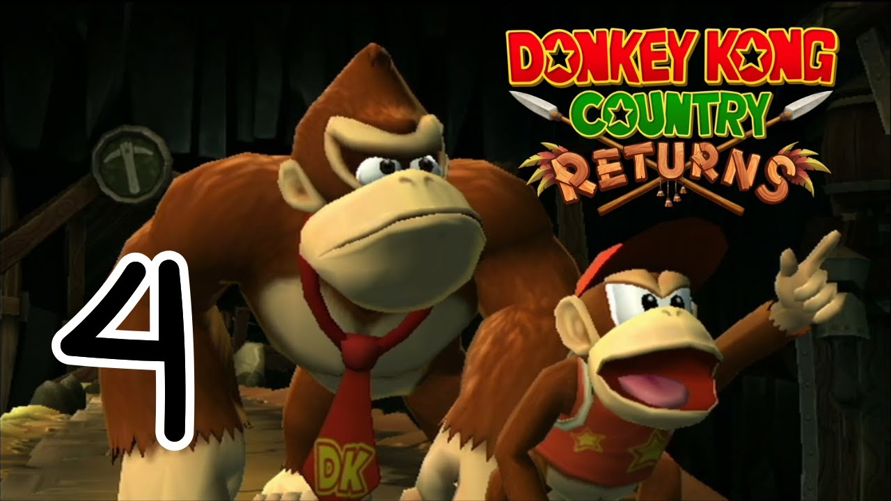 Donkey Kong Country Returns | Part 4 | Cave World | Gameplay Walkthrough - YouTube