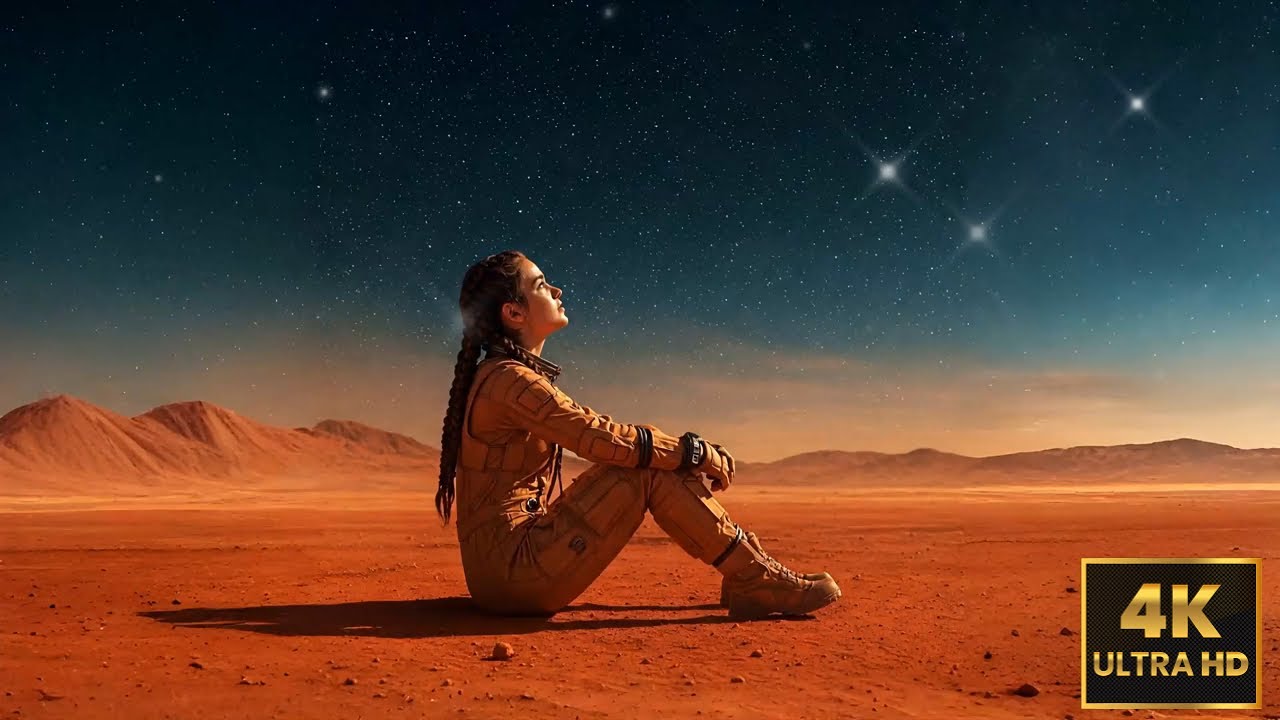 Mars Under the Stars | 4K Space Ambience | Sci-Fi Relaxation Music ...