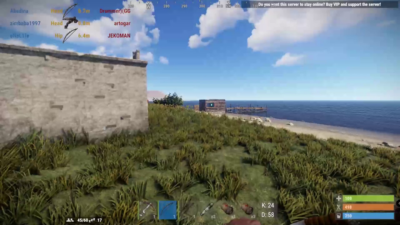 RUST Bow Aim Training Server - YouTube