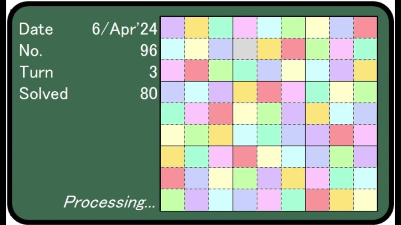 数独を色と音で解く / Solved SUDOKU with Color and Sound 【IRODOKU / OTODOKU】#14 - YouTube