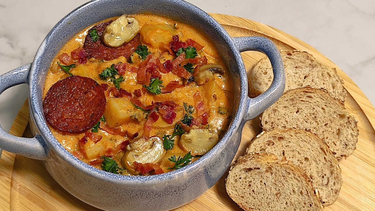 Spanish Potato Soup with Salami Recipe|Classic Spanish Salami & Potato ...