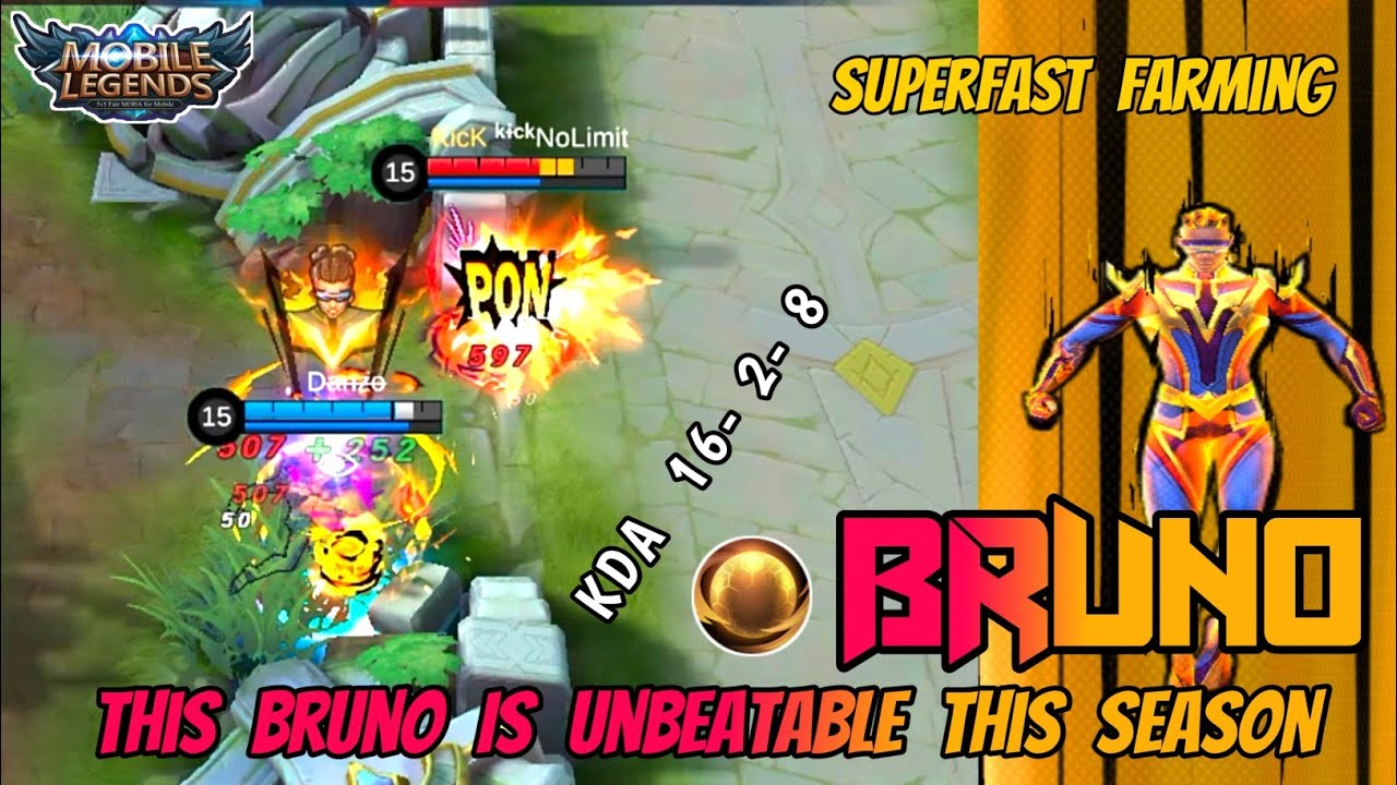 Bruno New Skin Firebolt Is Unbeatable | Bruno 100% Best Gameplay And ...