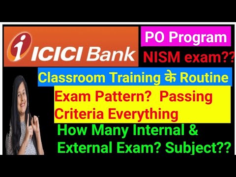 ICICI Bank PO Program Classroom Training Subjects, Exam Pattern ...