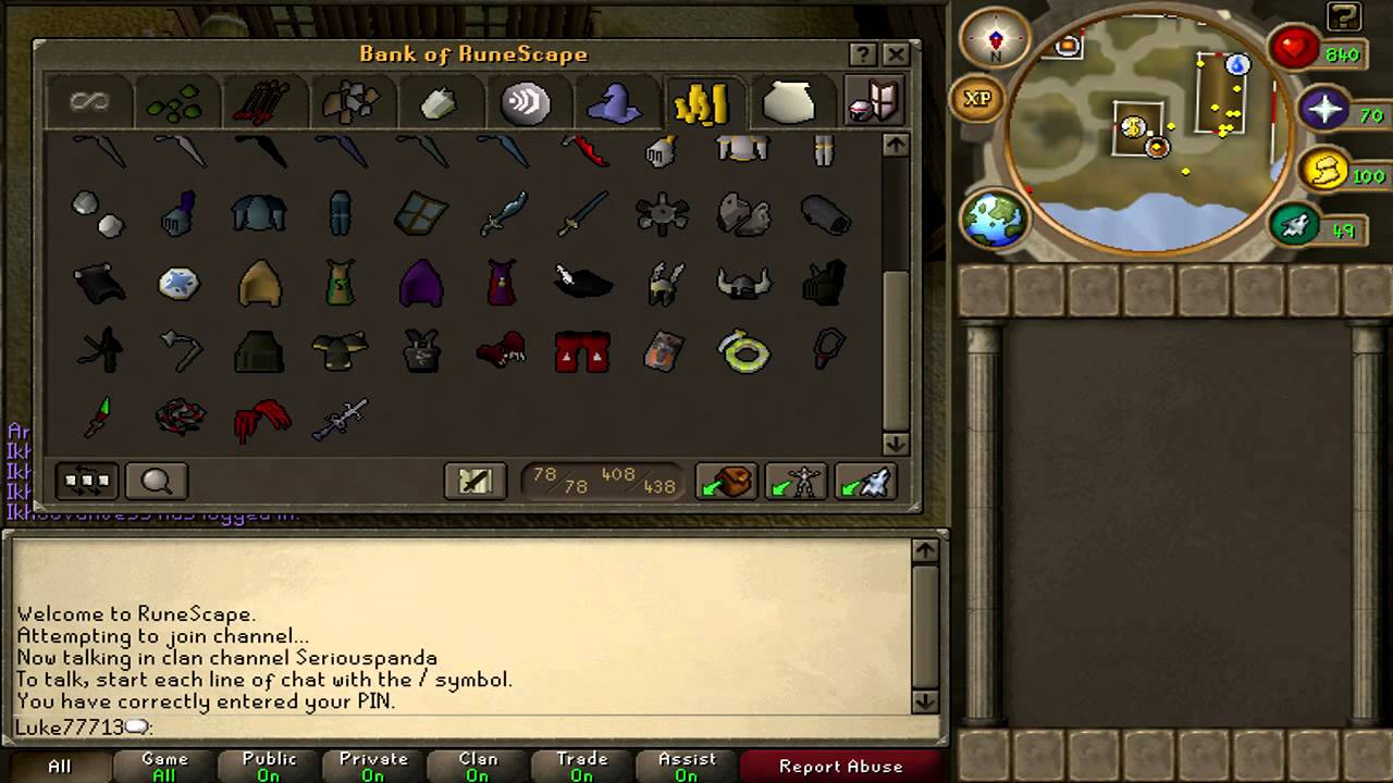 RuneScape Guide to Bank Organization w/Commentary - 150M Bank - YouTube