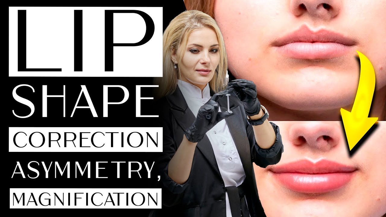 Lip shape correction - asymmetry, magnification - YouTube