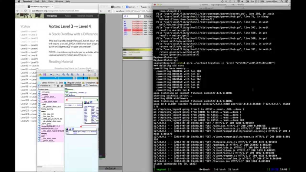 geohot @ overthewire.org vortex part 3 - YouTube