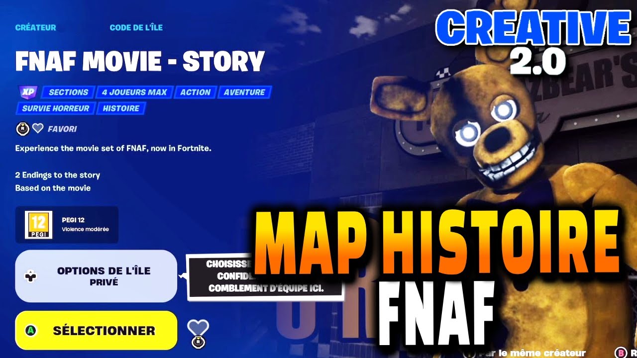 la Meilleure MAP Story FNAF Fortnite Créatif 2.0 (Reproduction Parfaite ...