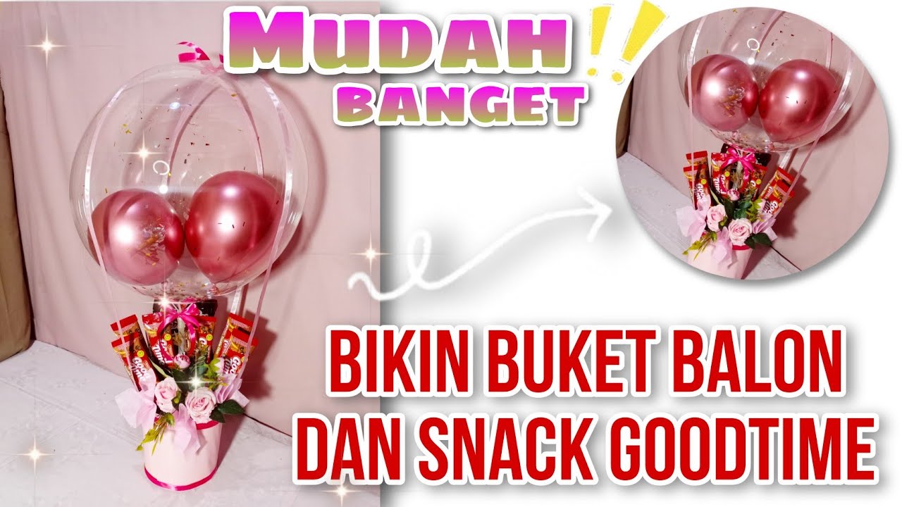 CARA MEMBUAT BUKET BALON SIMPLE AJA - YouTube