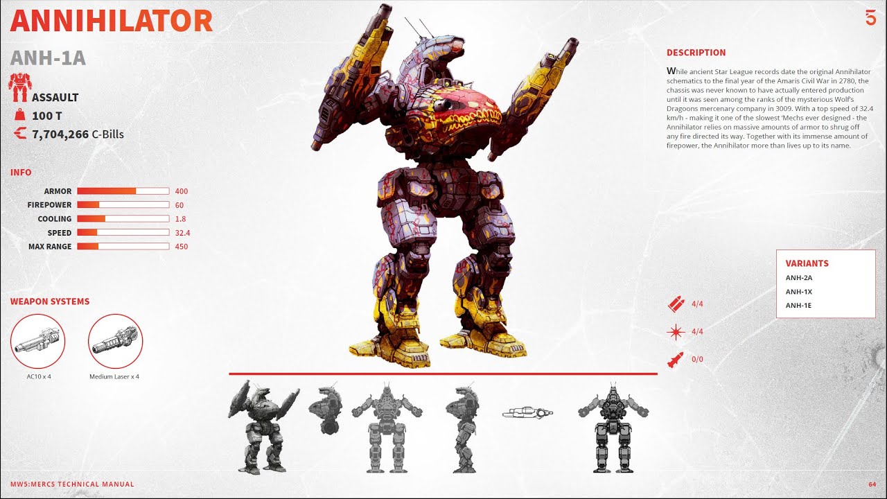 Mech Warrior 5: Annihilator 1-X is so much fun! - YouTube