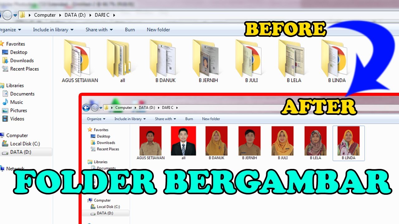 CARA MEMBUAT FOLDER BERGAMBAR DENGAN MUDAH DAN CEPAT DI LAPTOP/PC ...