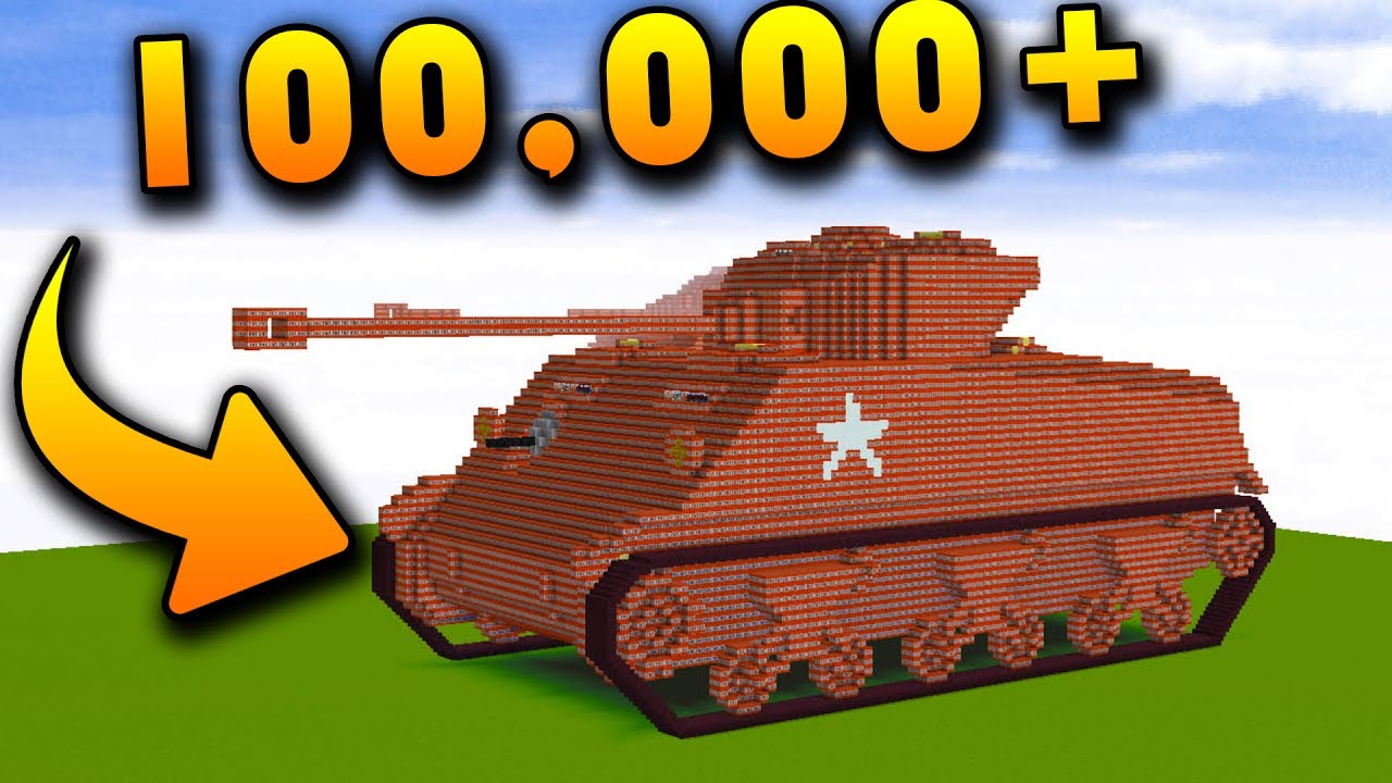 (มายคราฟ) : ต้องใช้ TNT เท่าไหร่ถึงทำลายรถถังได้!! - USA M4 TANK - YouTube