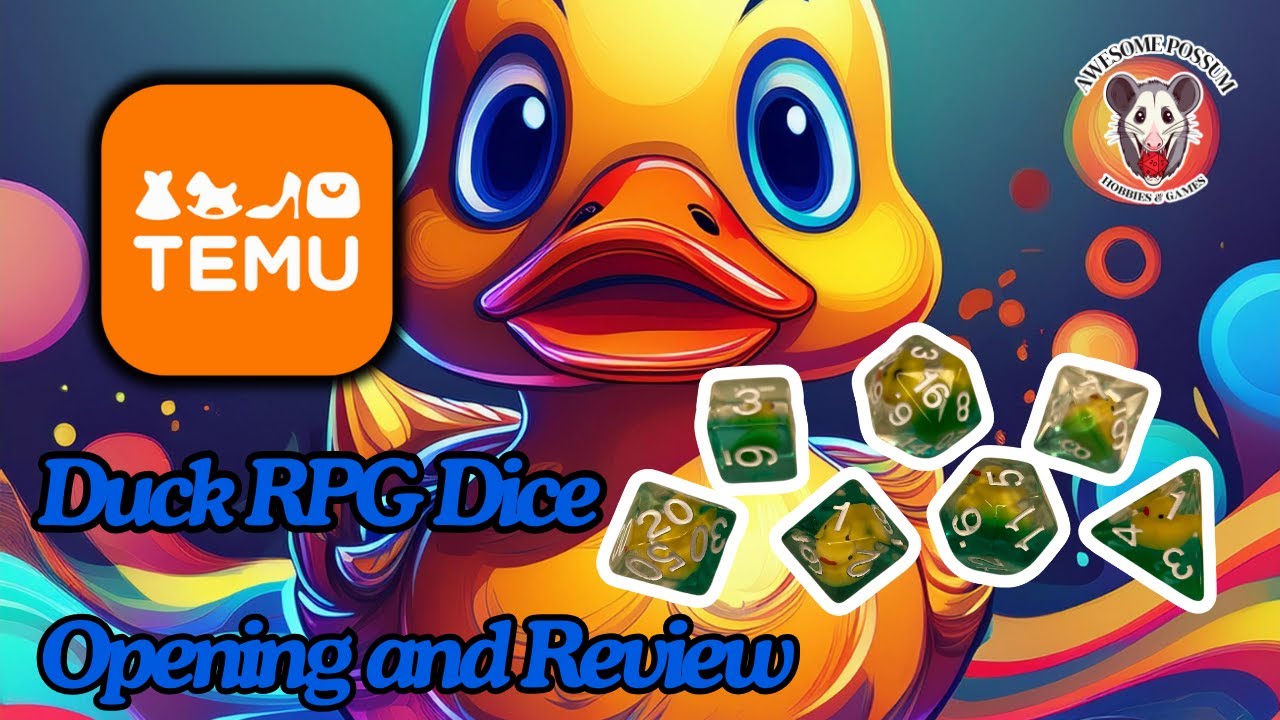 Unboxing and Review: TEMU RPG Dice Set with Rubber Ducky Inside! - YouTube