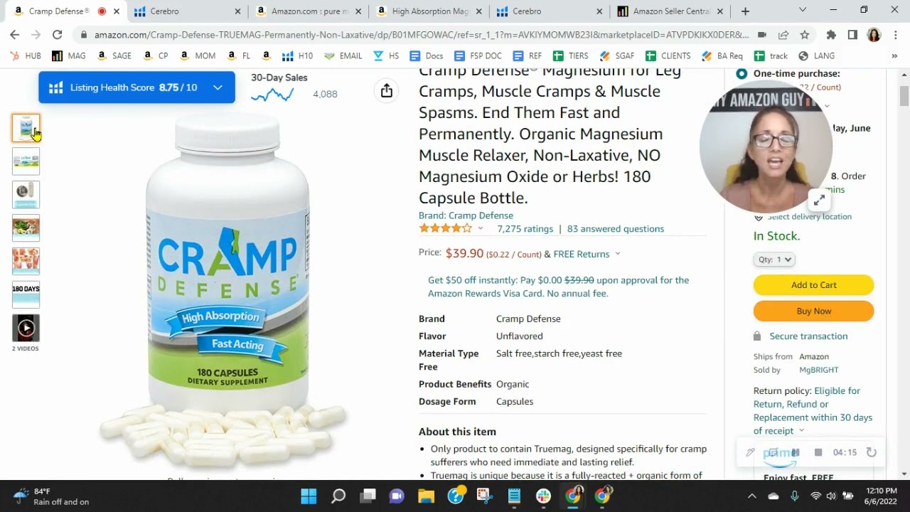 ASIN Review: Cramp Defense® Magnesium for Leg Cramps - Amazon FBA - YouTube