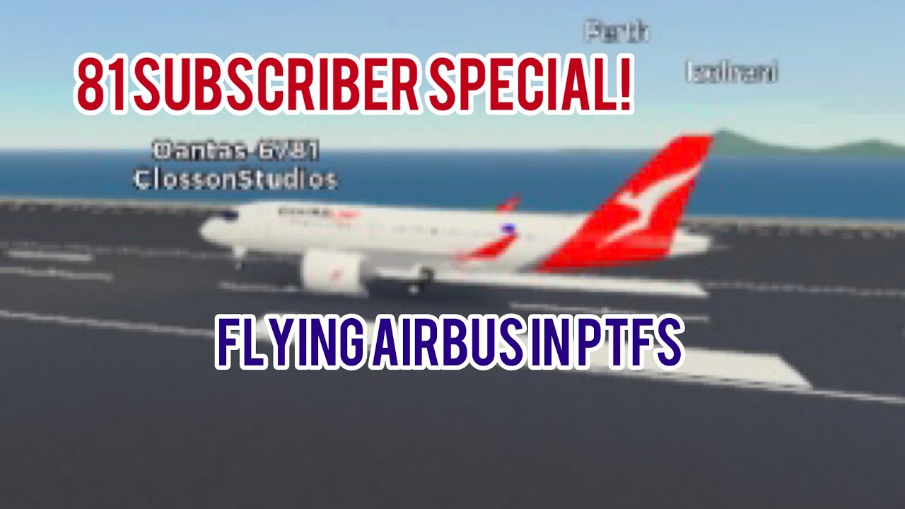 Flying a quantas airbus a220 from greater Rockford to orenji in ptfs ...