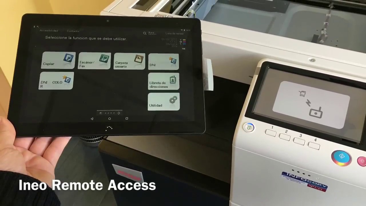 Ineo Remote Access en Develop Ineo+ 227 - YouTube