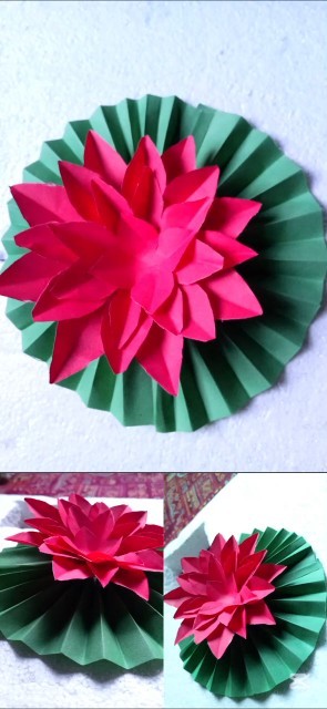 Beautiful paper Lotus flower making -Diy Lotus flower #diy - YouTube